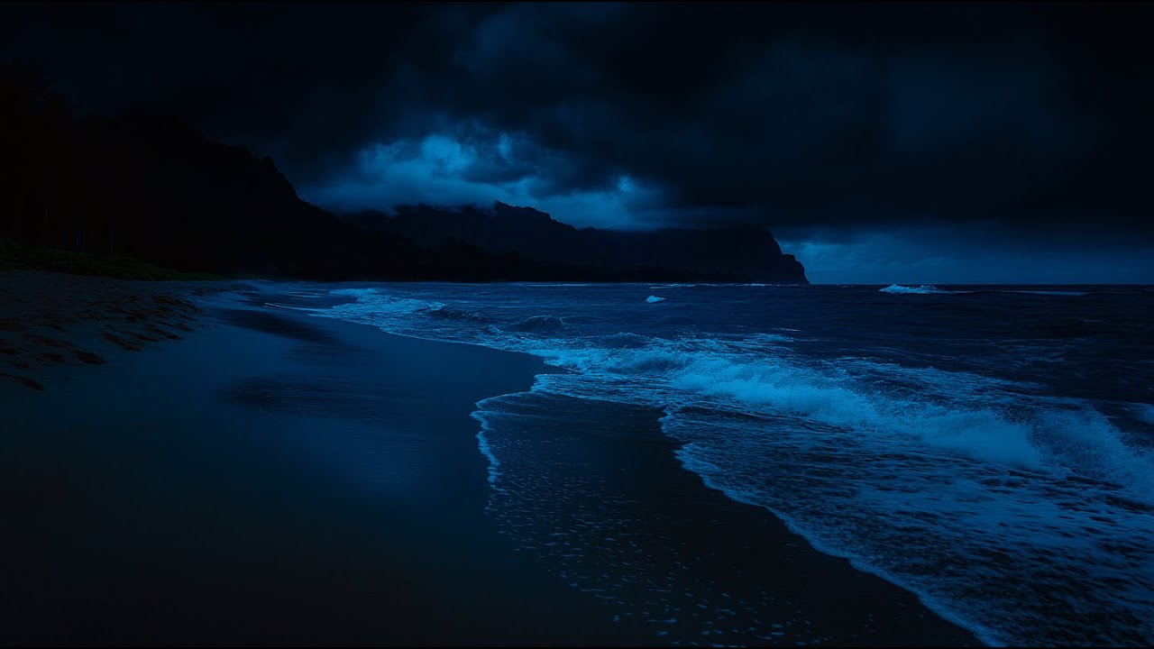 Deep Sleep with Ocean Waves | 3 Hours of Gentle Night Waves to Calm ...