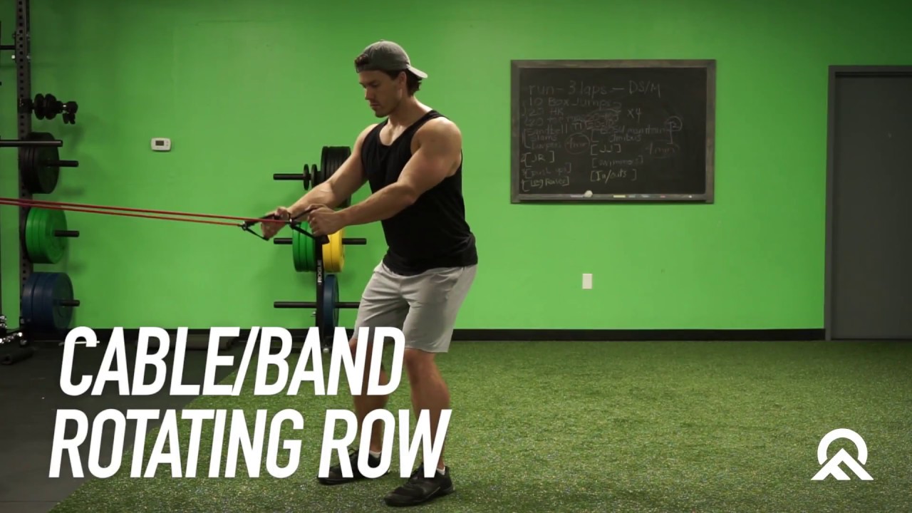 Cable Band Rotating Row - YouTube