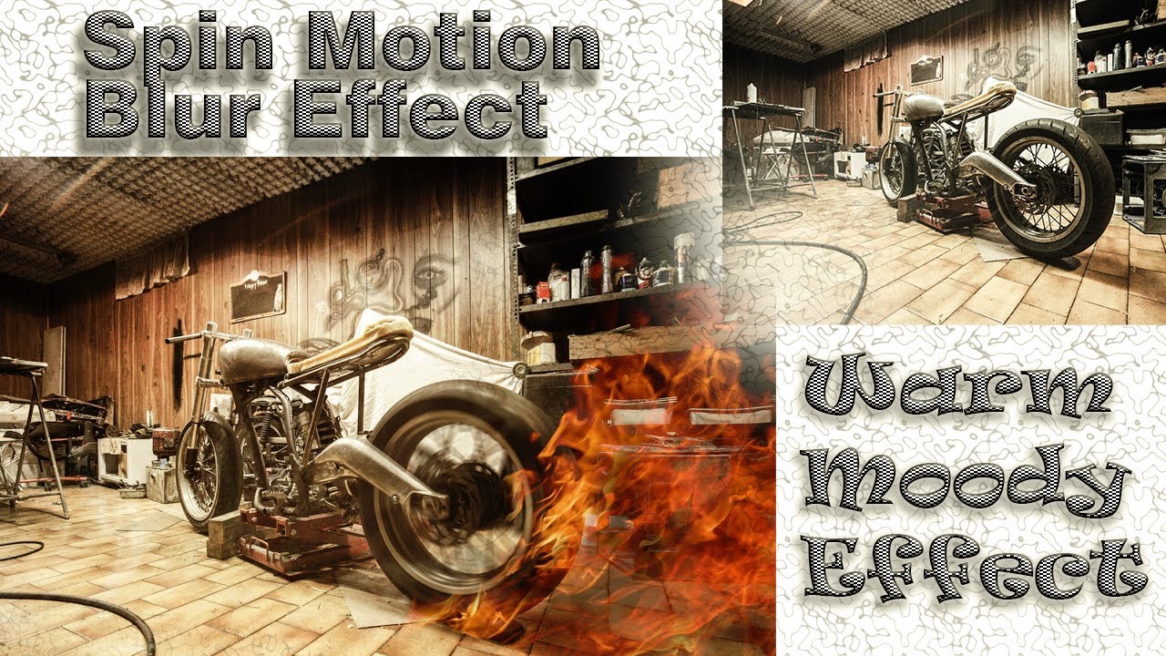 How to create Spin Motion Blur effect along with Warm Moody Effect ...