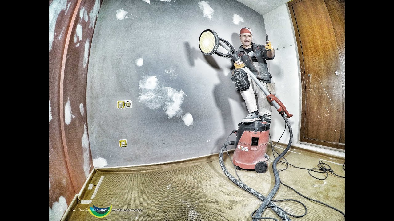 ¿Cómo lijar una pared con lijadora eléctrica? - YouTube