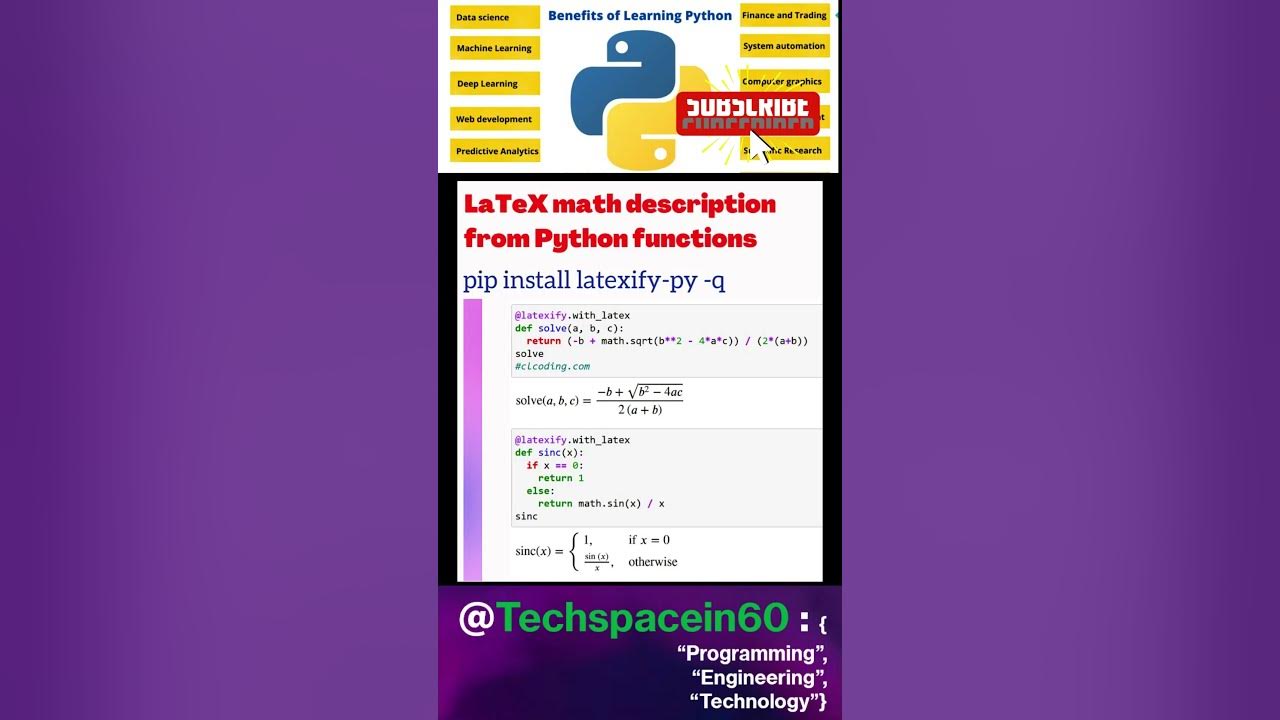 Quick Maths with Python #shorts #technology #pythonprogramming #pythonforbeginners - YouTube