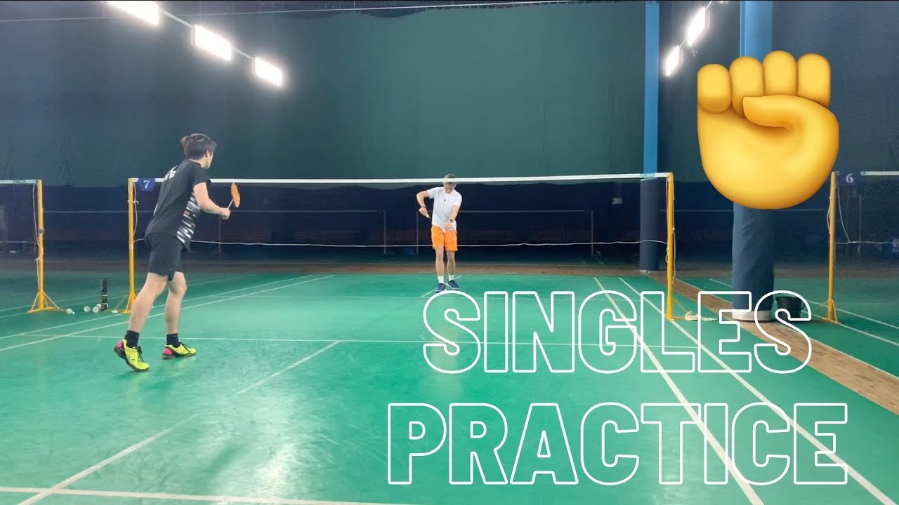 Badminton singles practice highlights - YouTube