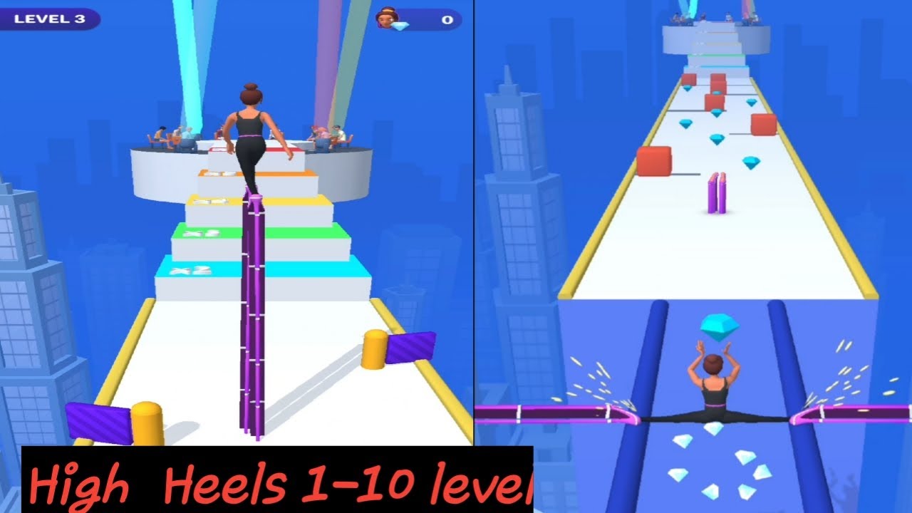 High Heels Game Play,1-10 Level, M.A.S. #HighHeels, #AndroidGamePlay, # ...