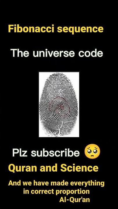 Fibonacci sequence and universe. Quran and Science. Numbers. Everyday ...