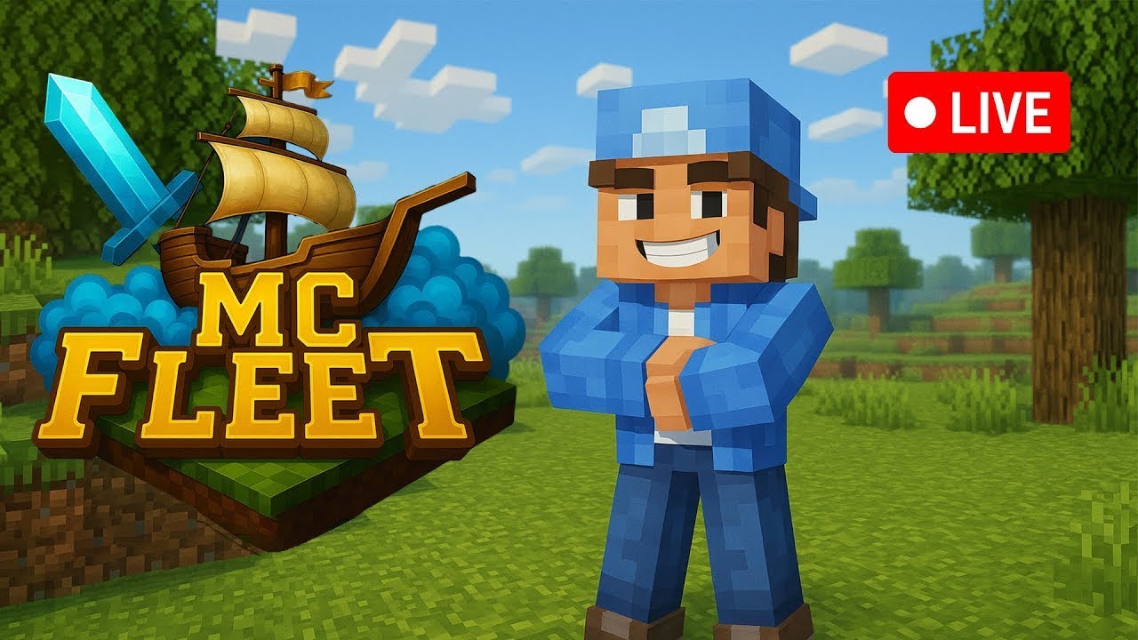 🛑Grinding in MC Fleet Server Live Minecraft | @GamerFleet Day 4 ‪MC ...