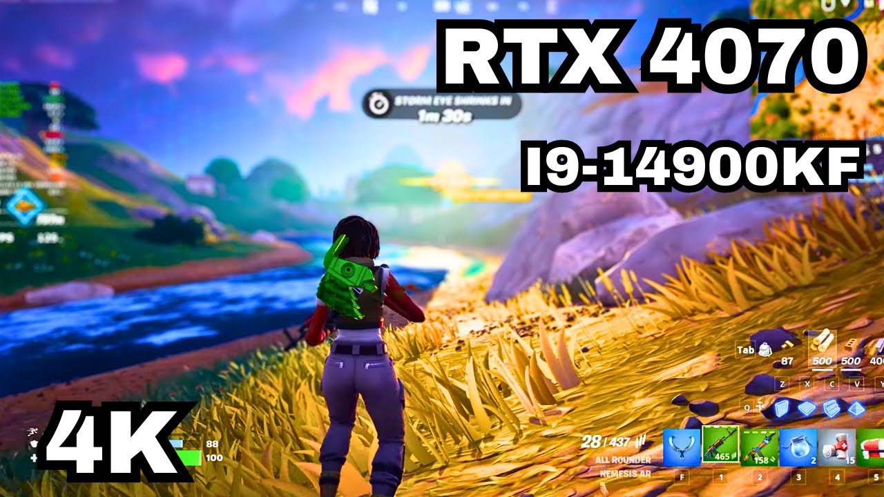 Fortnite in 4K: RTX 4070 DLSS Performance | EPIC Graphics Showcase ...