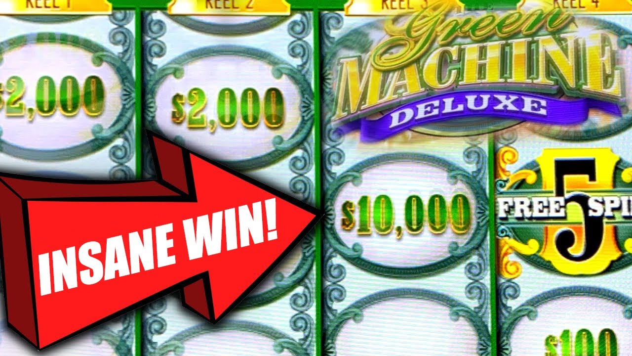 INSANE SLOTS! MASSIVE JACKPOT WIN ON GREEN MACHINE DELUXE HIGH LIMIT ...