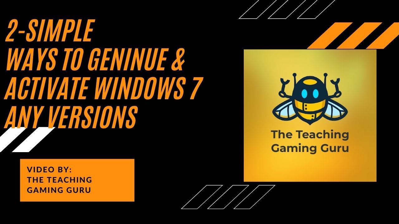 2-simple steps to genuine & activate windows 7 any versions - YouTube