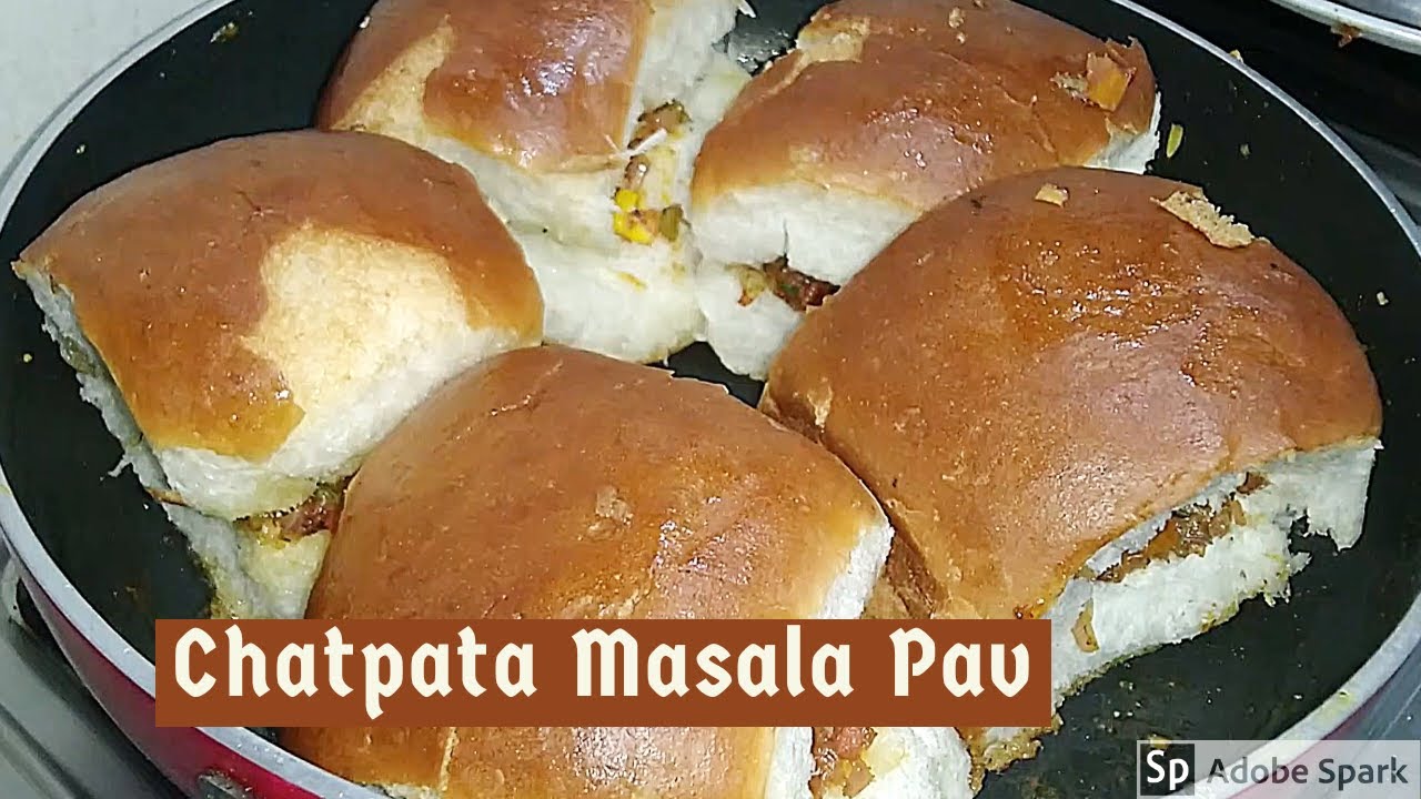 Pure Veg Chatapata Masala Pav Recipe - YouTube