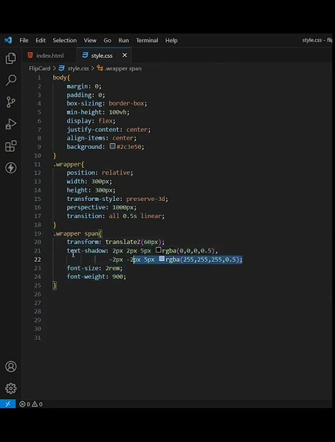How to create Flip card using HTML and CSS. #html #css only. - YouTube