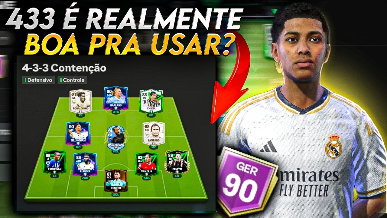 FORMAÇÃO 433 é BOA no FC MOBILE 24? - YouTube