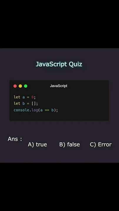 Drop your answer in comment || JavaScript Quiz || #coding_vines # ...