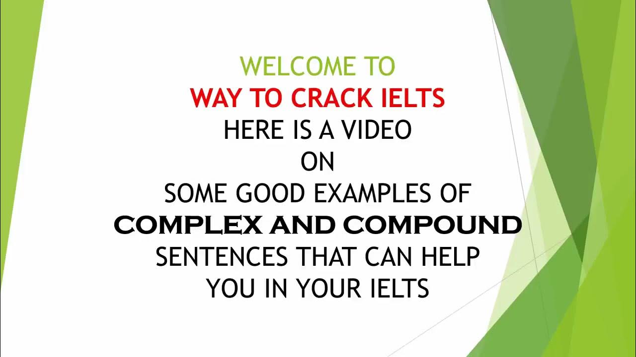 COMPLEX AND COMPOUND SENTENCES | GRAMMAR TUTORIAL | WAY TO CRACK IELTS ...