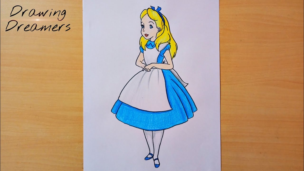 How to Draw Alice || Alice in Wonderland || Color Drawing - YouTube