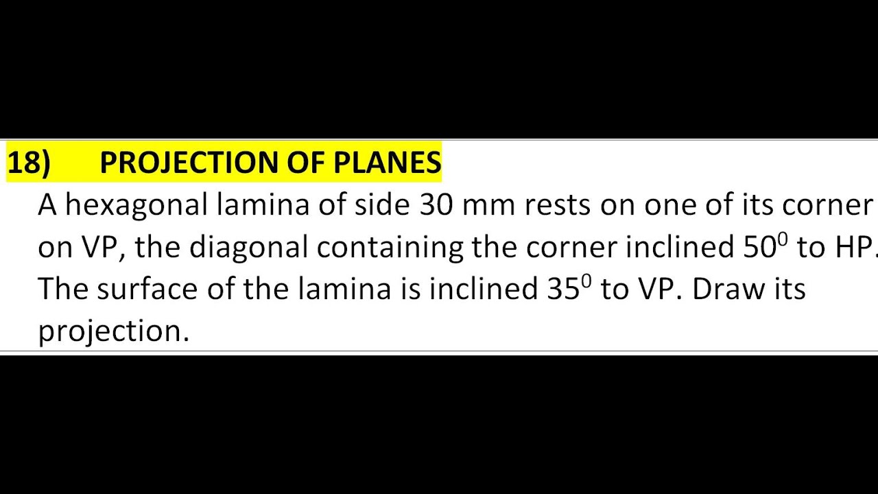 18 PROJECTIONS OF PLANES - AutoCAD 2022 - YouTube