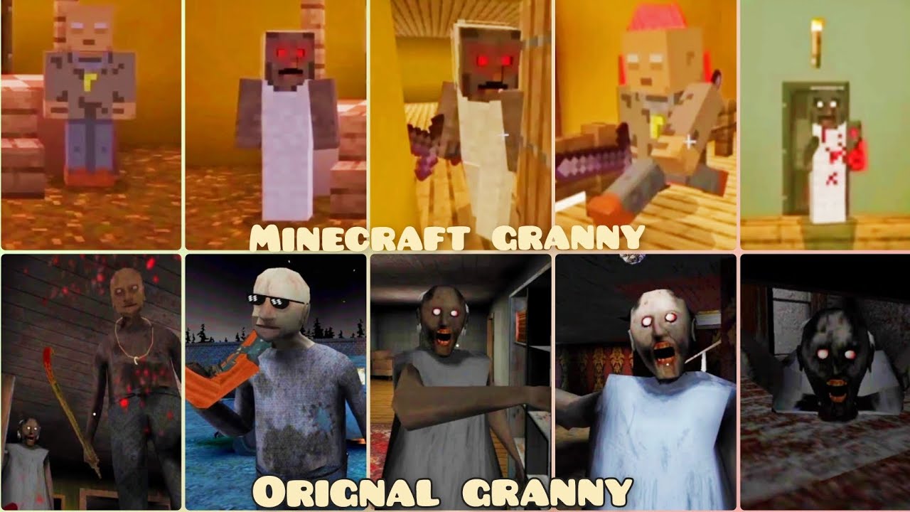 Minecraft granny 🆚 original granny The granny house 🏡 - YouTube