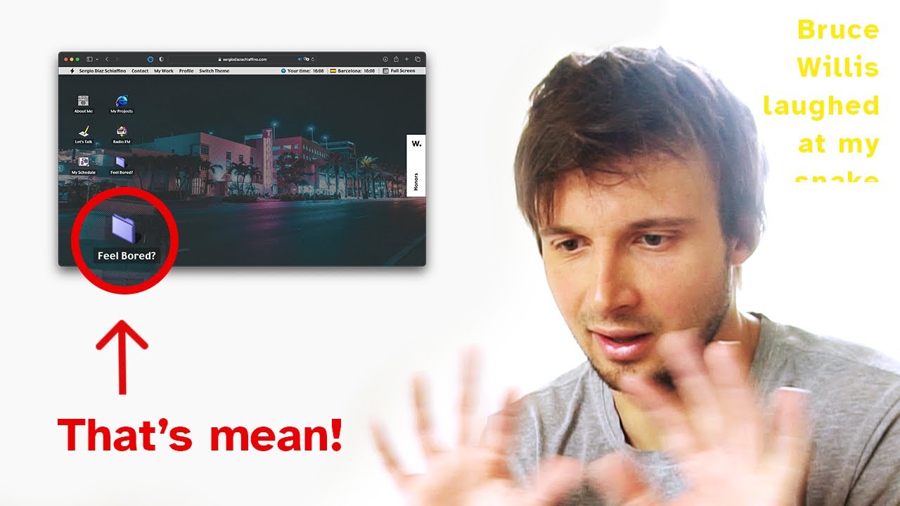 Web Developer Reacts to 5 Insane Personal Portfolios: Bruce Willis ...