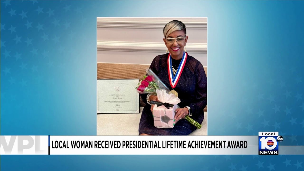 Miami woman receives presidential award - YouTube
