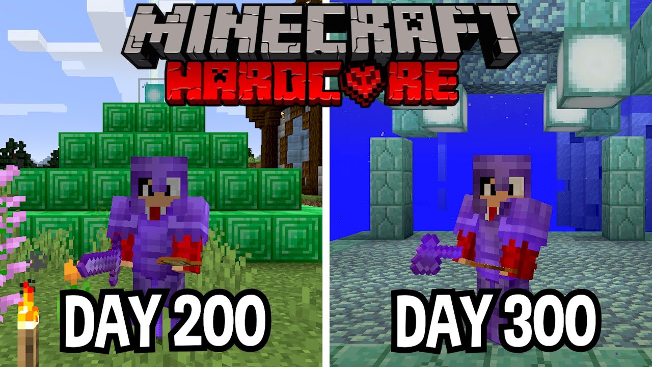 I Survived 300 Days In Hardcore Minecraft... - YouTube