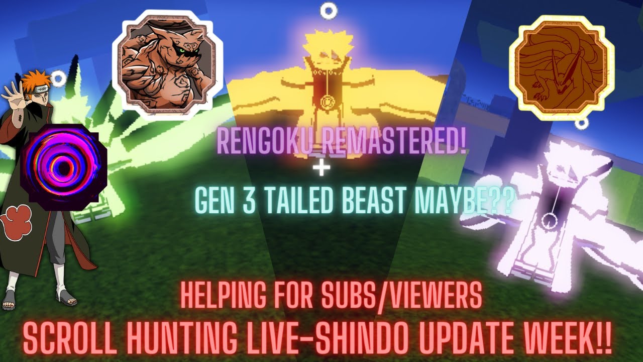 🔴[NEW RENGOKU + MAYBE GEN 3?] SCROLL HUNTING FOR VIEWERS/SUBS - Shindo ...