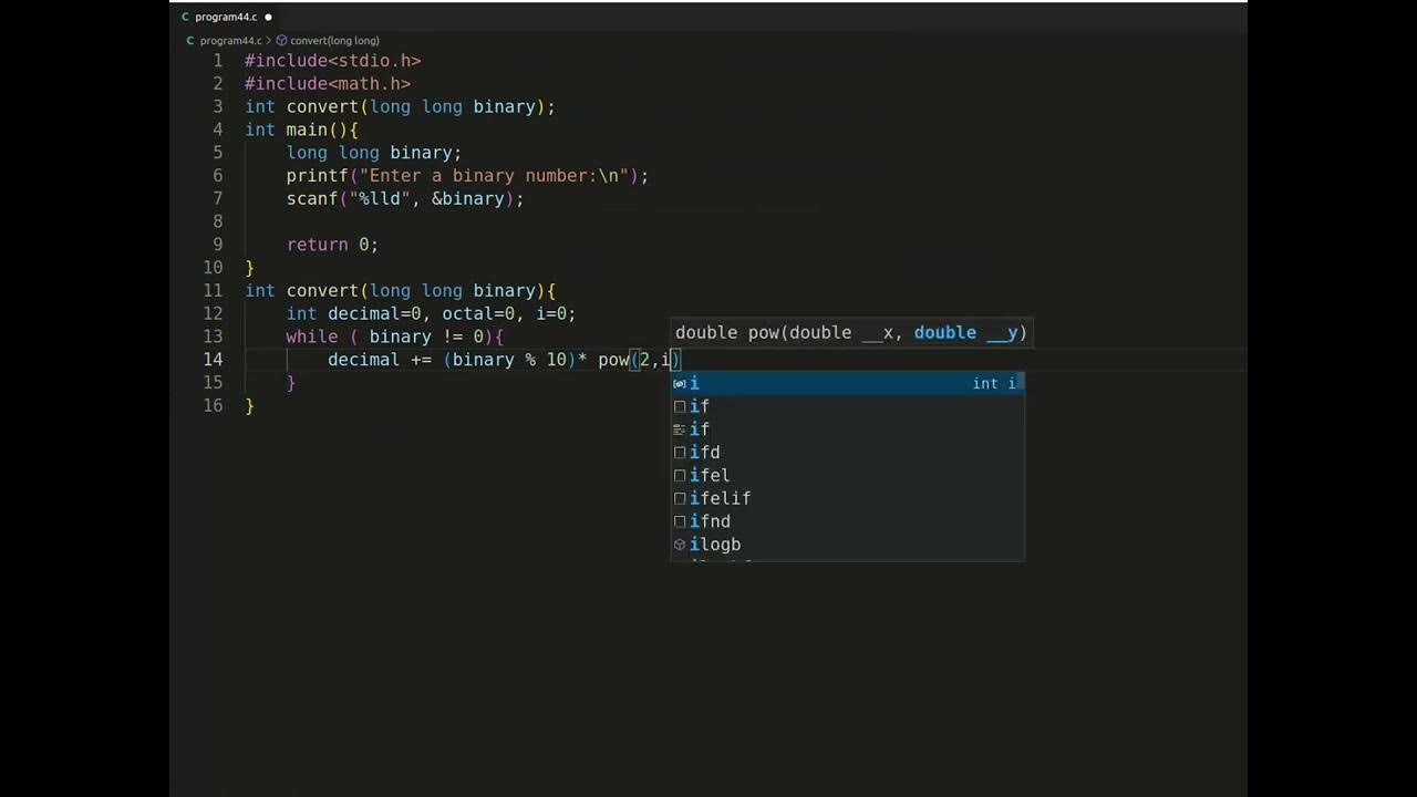 C Program to Convert Binary to Octal | c programming in Linux Ubuntu - YouTube