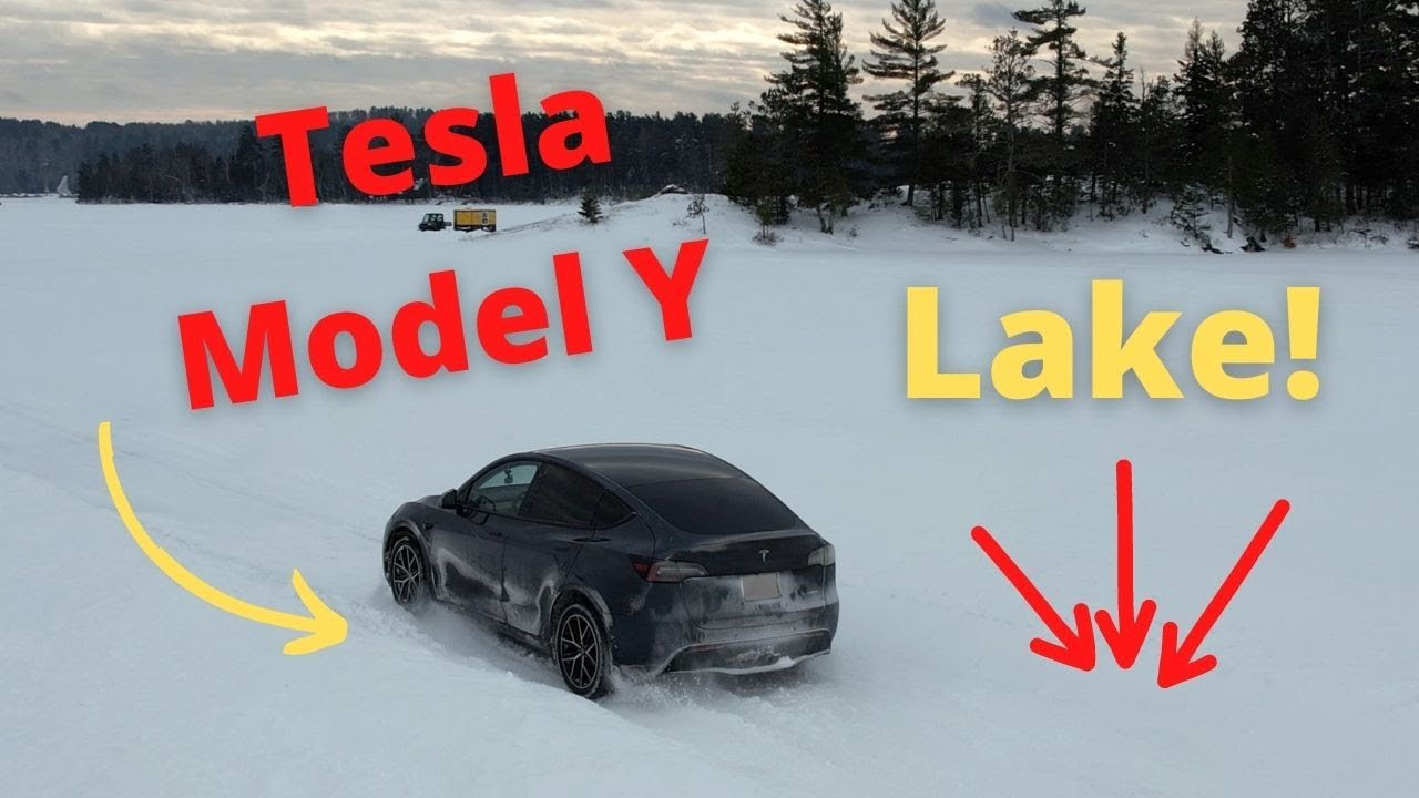 Ice Road Tesla | Autopilot on Ice? | Tesla Model Y Snow | EV Winter ...
