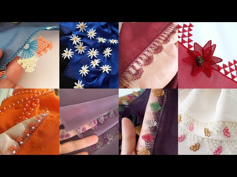 En yeni 🤩 iğne oyası tülbent yazma kenarı modelleri /en güzel iğne oyası yazma örnekleri #iğneoyası