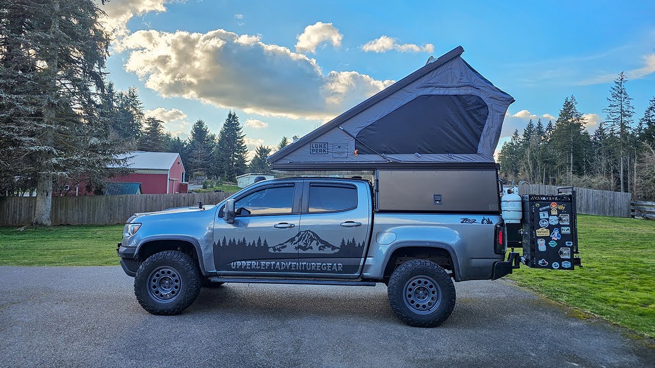 Initial look at the Lone Peak Overland Camper on our 2019 Chevrolet ...