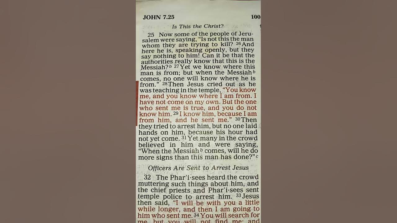 John Chapter 7 The Unbelief of Jesus' Brothers - YouTube
