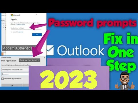 Fix Outlook keeps asking for password again and again. - YouTube