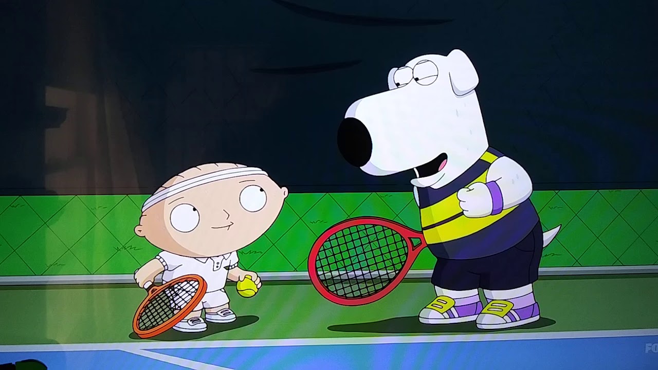 Stewie swears on the Tennis Court (Censored) - YouTube