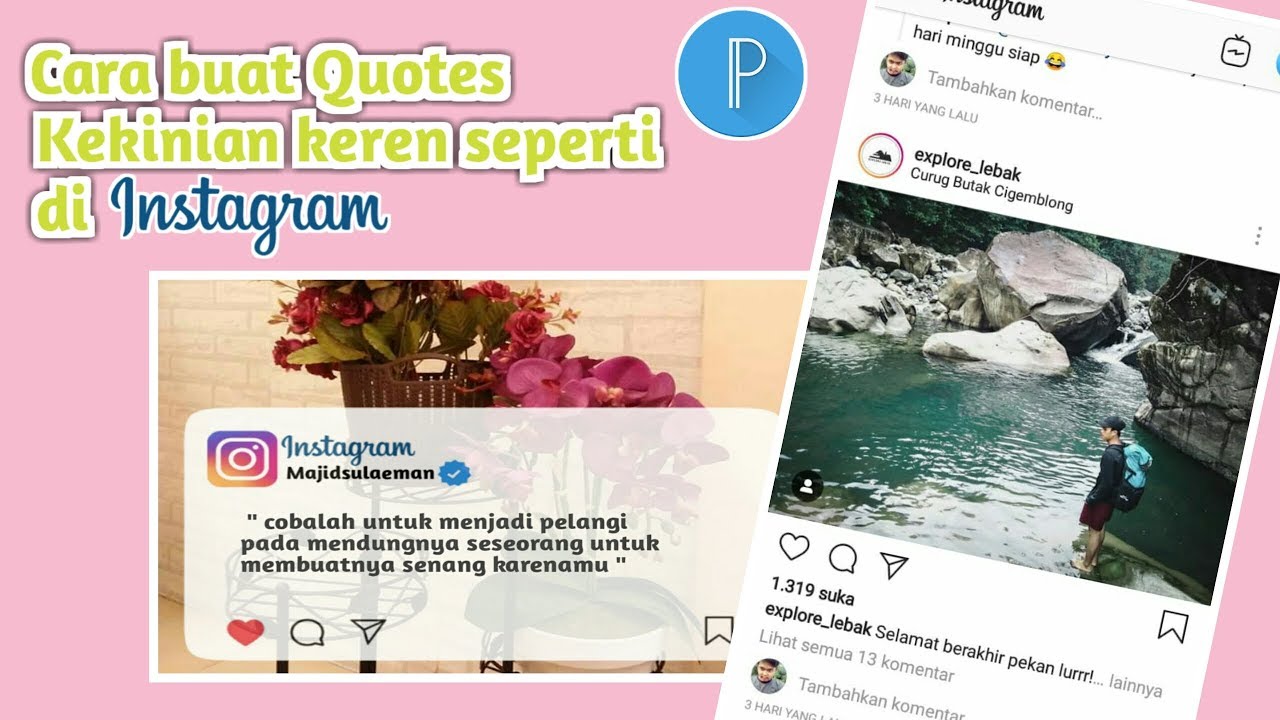 Cara Buat Quotes Kekinian Keren seperti di Instagram pake Pixellab ...