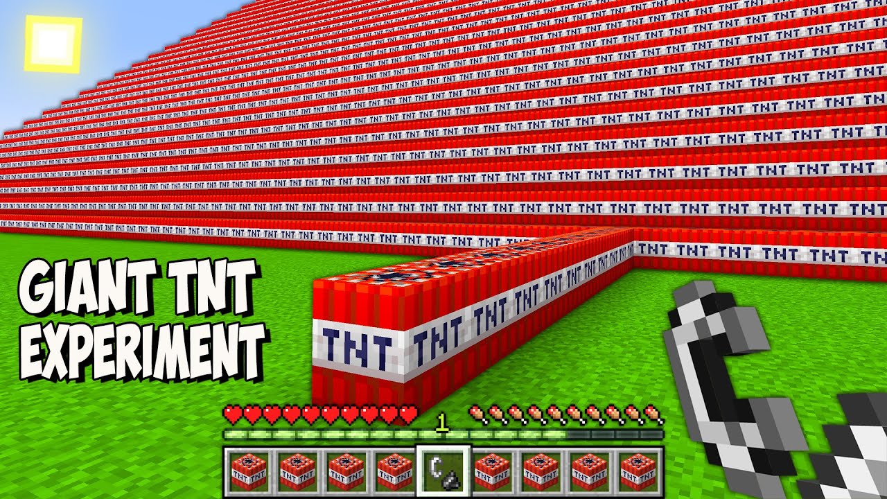What if YOU LIGHT ALL THESE TNTs？ BIGGEST TNT EXPERIMENT in Minecraft ...