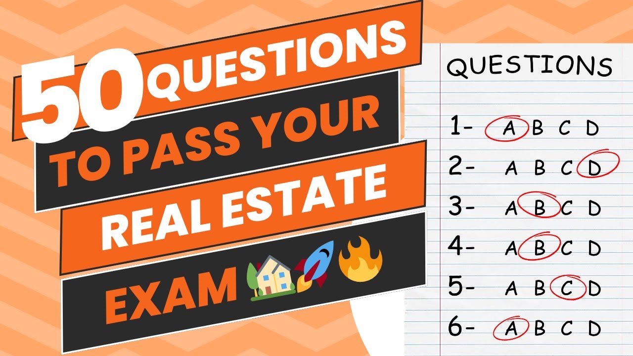 🔥🚀🏡 50 Real Estate Exam Practice Questions To Pass The Real Estate Exam ...