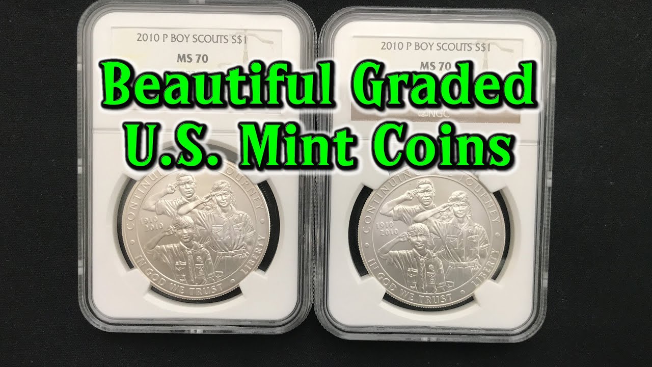 Check Out These Beautiful Graded MS 70 US Mint Boy Scouts Coins - YouTube