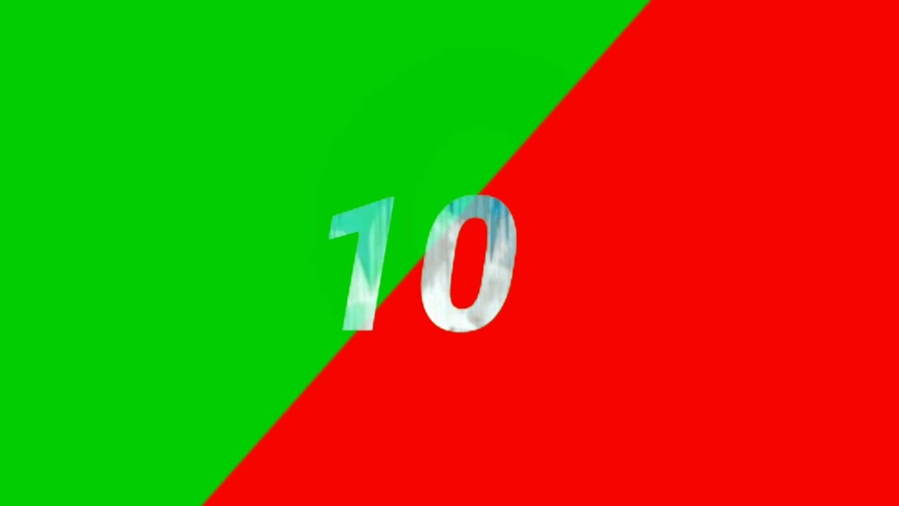Countdown green and red screen v.1 | Editing template 5 | 2TS templates ...