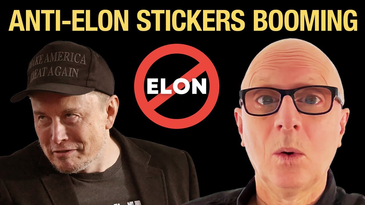 ‘Insane’ Boom in Anti-Elon Tesla Bumper Sticker Sales - YouTube