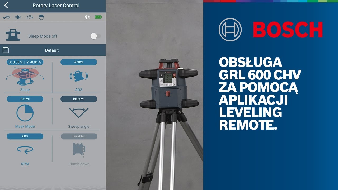 Jak obsługiwać GRL 600 CHV Professional za pomocą aplikacji Leveling ...