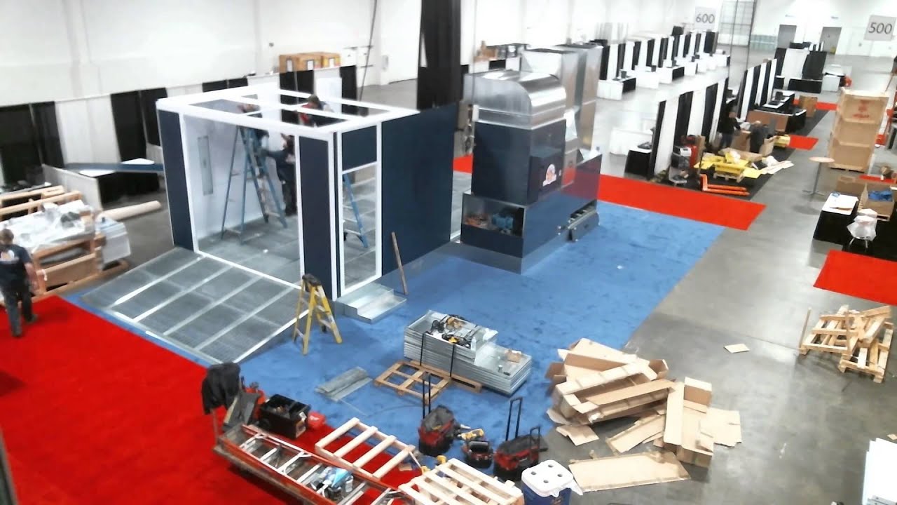 Accudraft TITAN Paint Booth - Northeast 2014 Show Assembly - YouTube