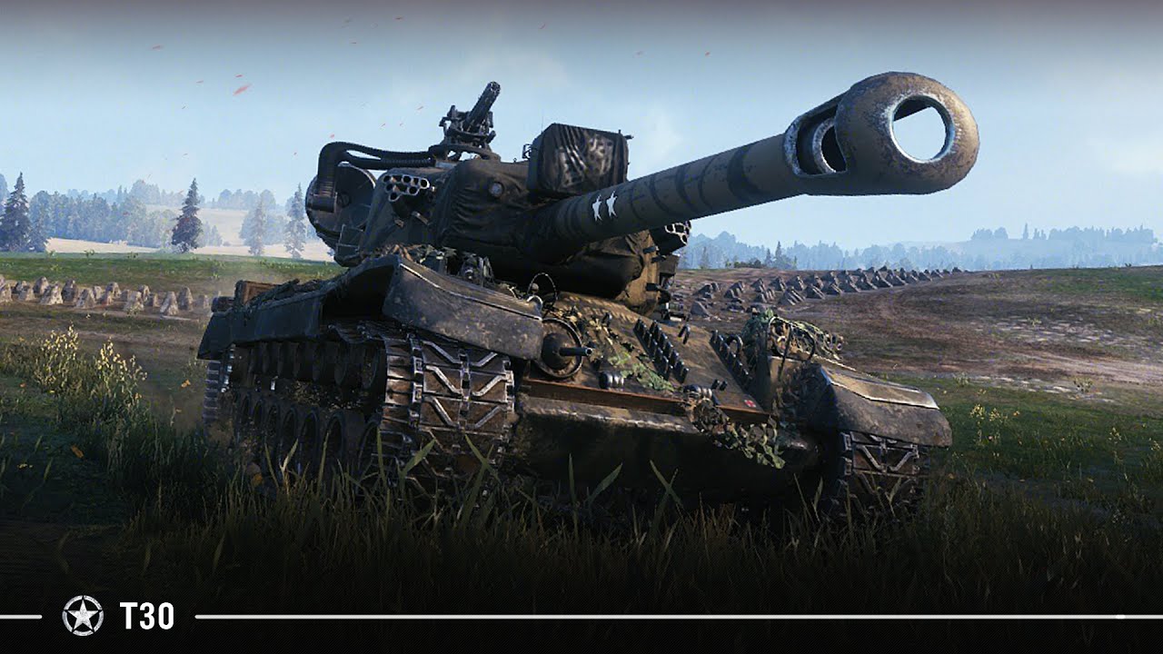 T30 штурмует Линию Зигфрида - YouTube
