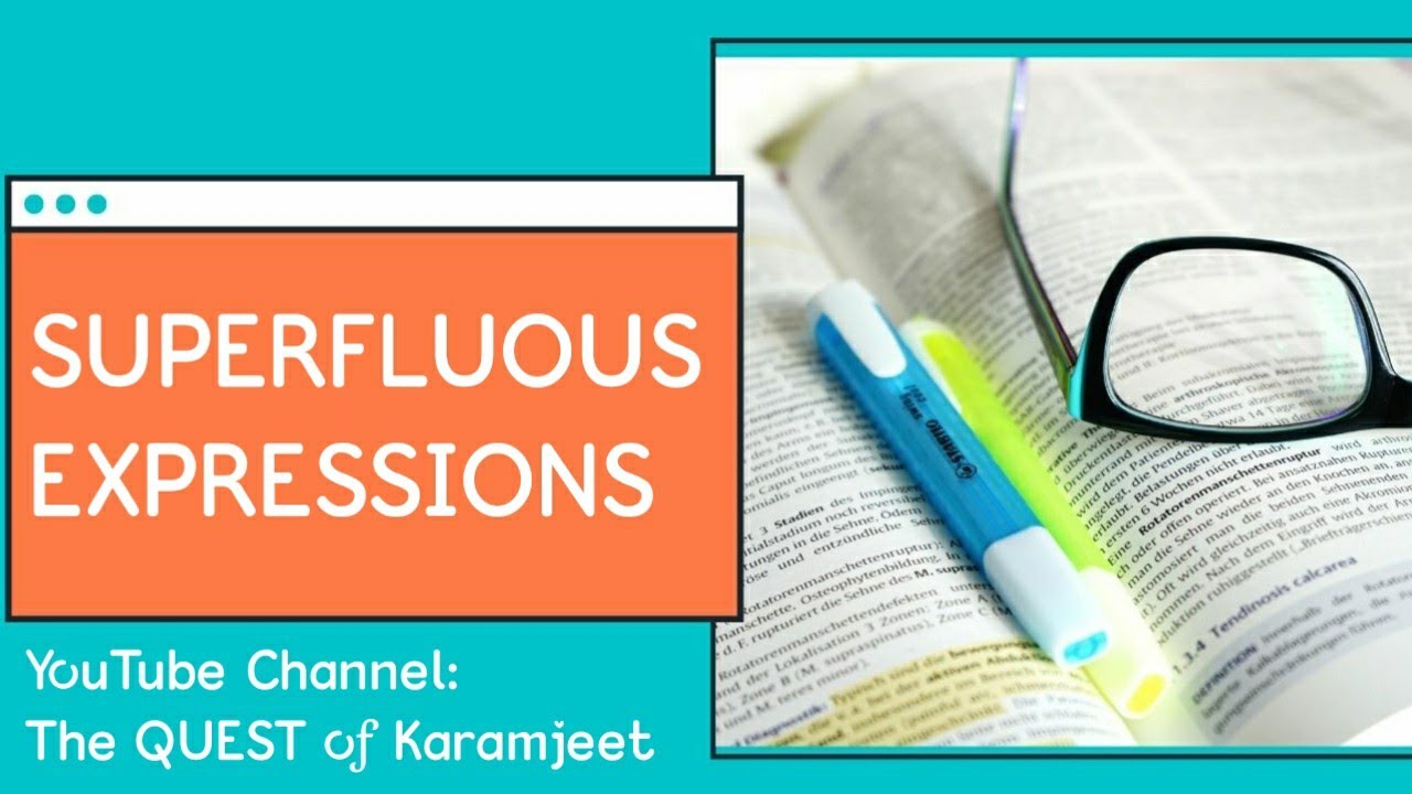 SUPERFLUOUS EXPRESSIONS. - YouTube