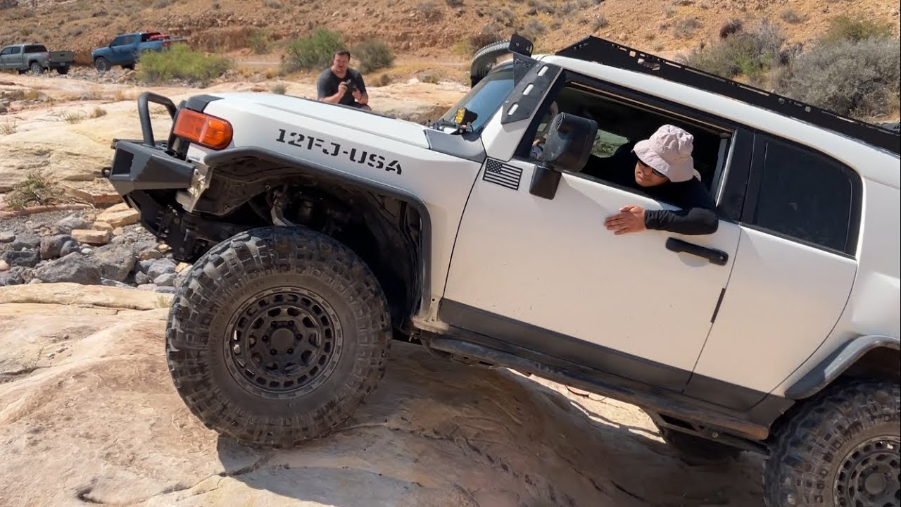 FJ cruiser rock crawling on Bitter springs trail near Las Vegas NV ...