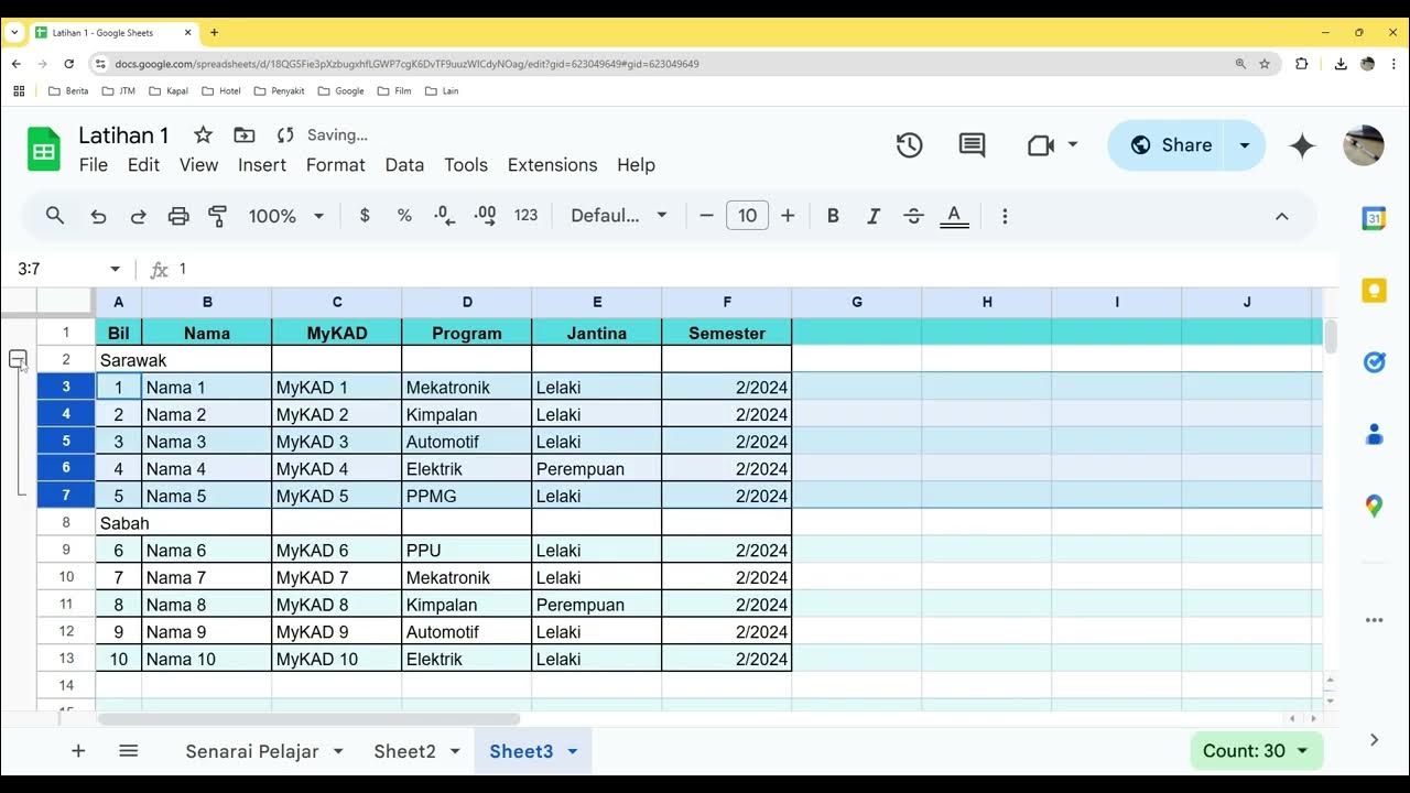 Google Sheets: Rows Grouping - YouTube