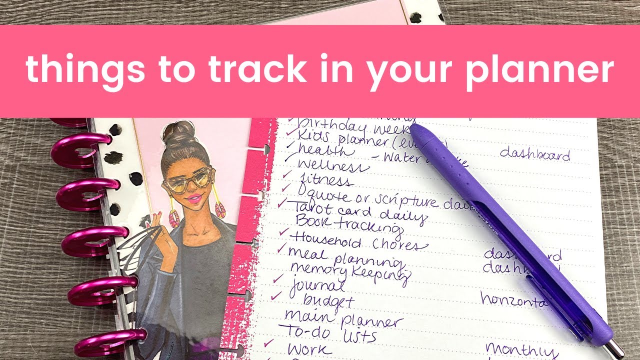 64 Things to track in your planner | Brainstorm planning sesh - YouTube