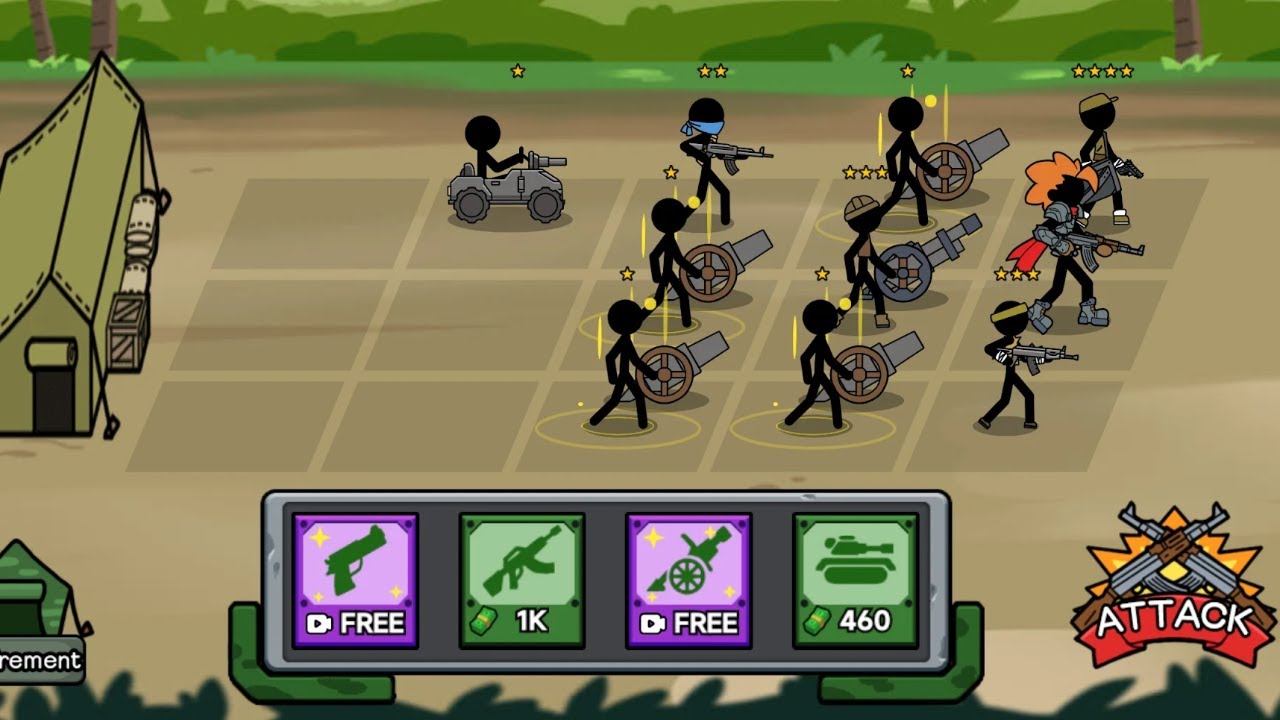 Stickman Warfare：Shooting War Gameplay Android - YouTube