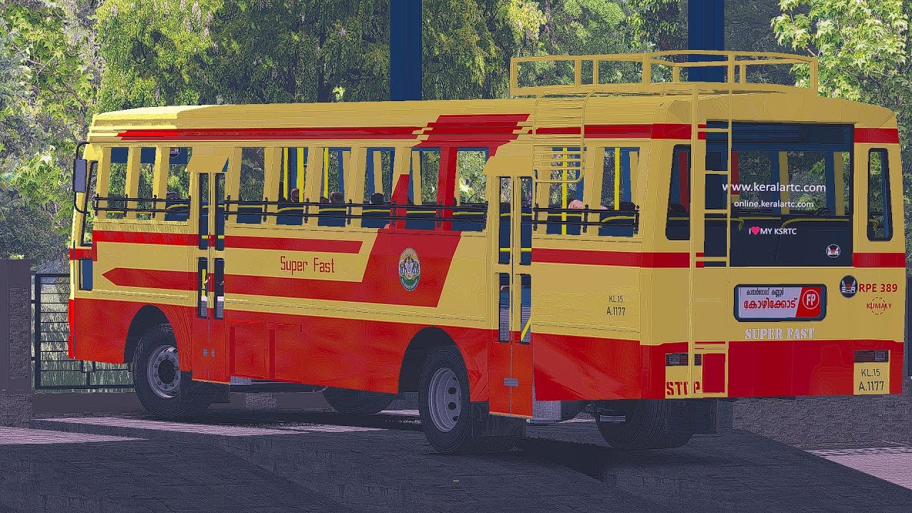 KSRTC Super Fast Bus | Thrilling Hills Road Drive to Workshop 🛠️ ...