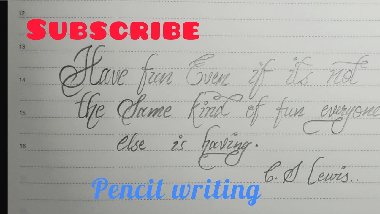 How to write english cursive writing| cursive handwriting practice ...