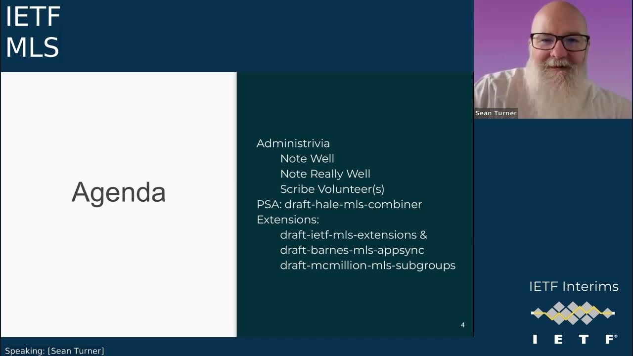 IETF interim: Messaging Layer Security (MLS) 2025-01-23 17:00 - YouTube