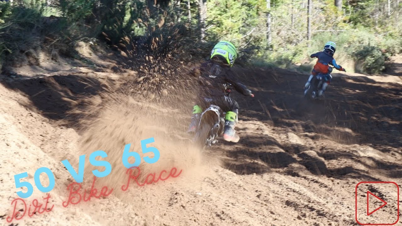 2021 Cobra FWE 50cc Dirt Bike Races Against 65s - YouTube