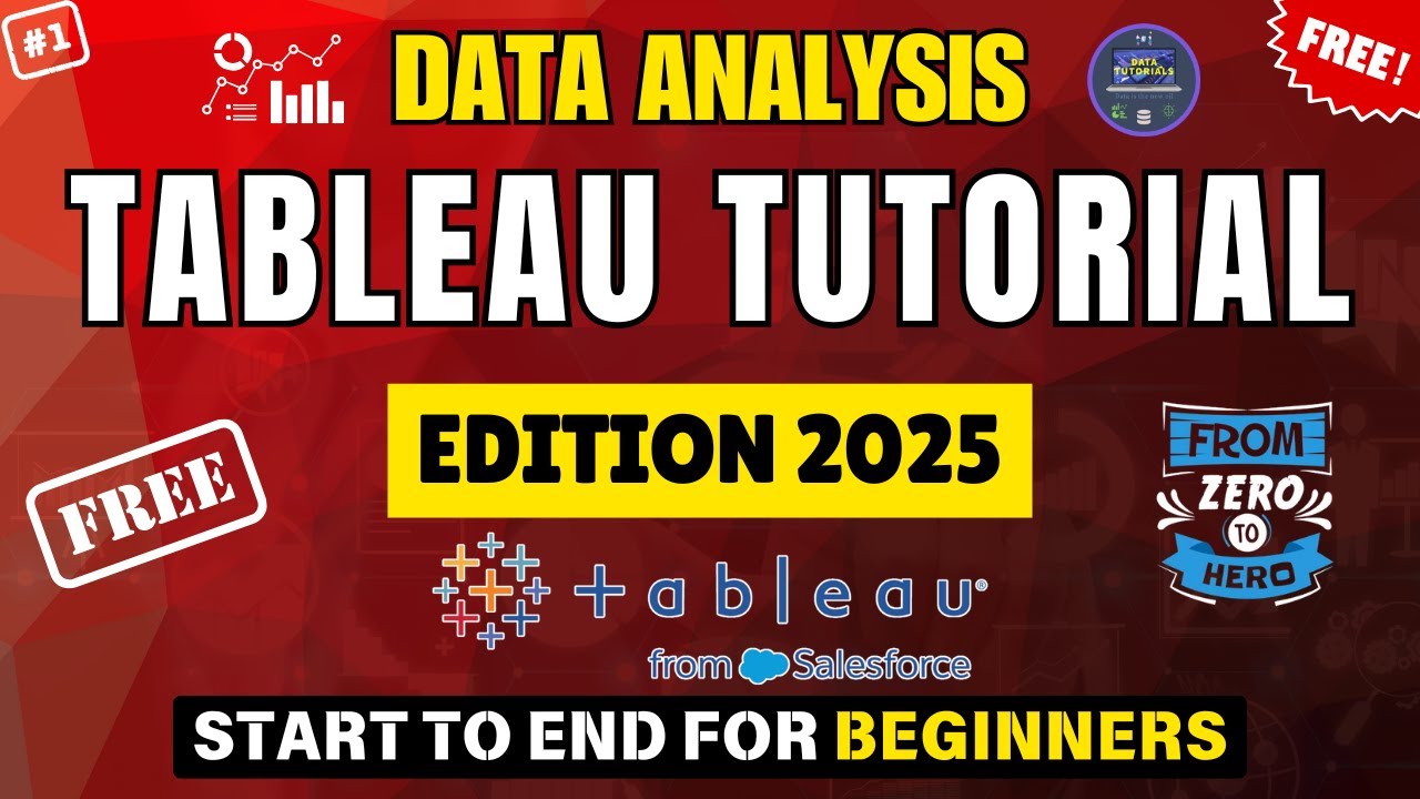 Tableau Tutorial | Tableau Complete Tutorial For Beginners | Edition 2025 | End to End |Zero to ...